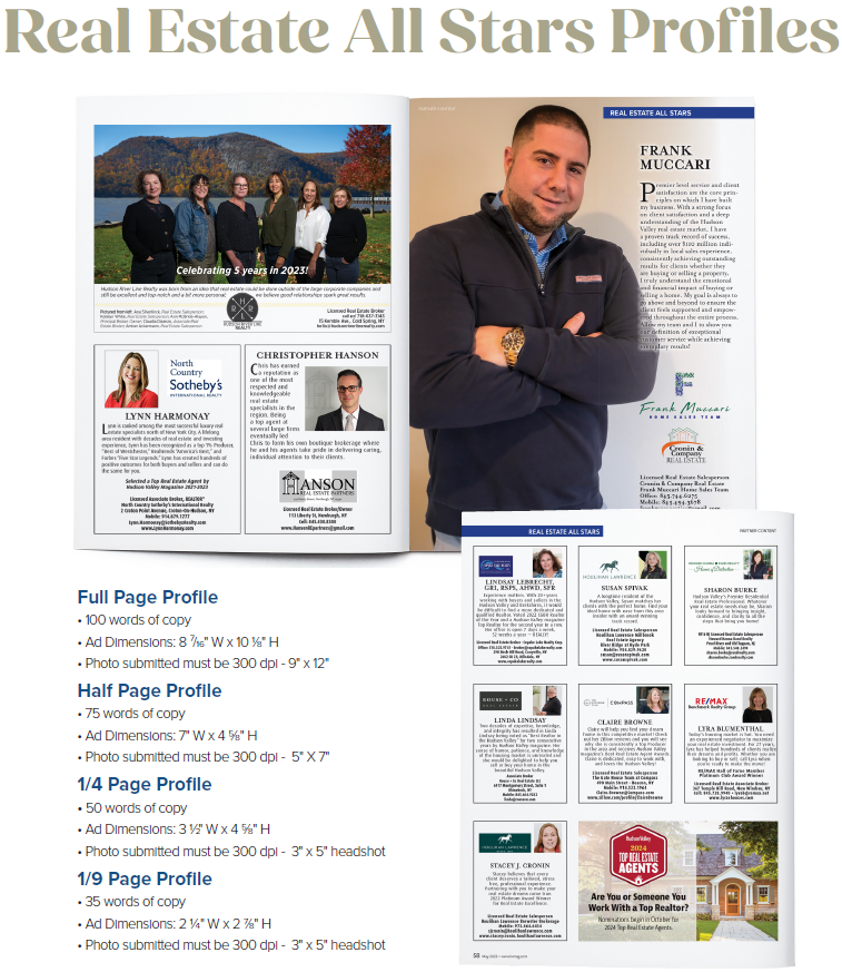 Real Estate All Stars Profiles - Hudson Valley Magazine