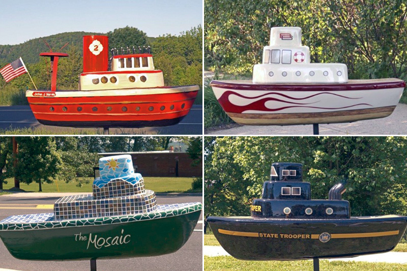 Painted Tugboats on Display at Esopus Tugboat Trail; Auctioned Off at ...